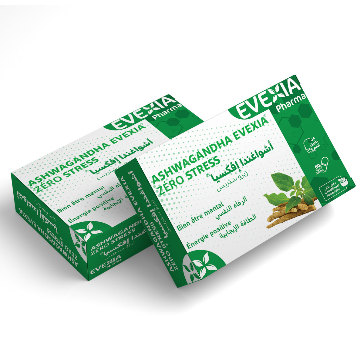 DEUX BOITES Ashwagandha EVEXIA Zero stress – EVEXIA PHARMA